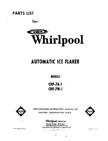 Whirlpool CHF7A1 / Parts | Diagrams & OEM Fast Ship