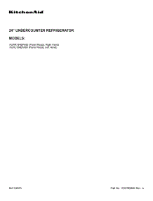 Kitchenaid KURR104EPA00 Refrigerator Parts | Diagrams & OEM Fast Ship