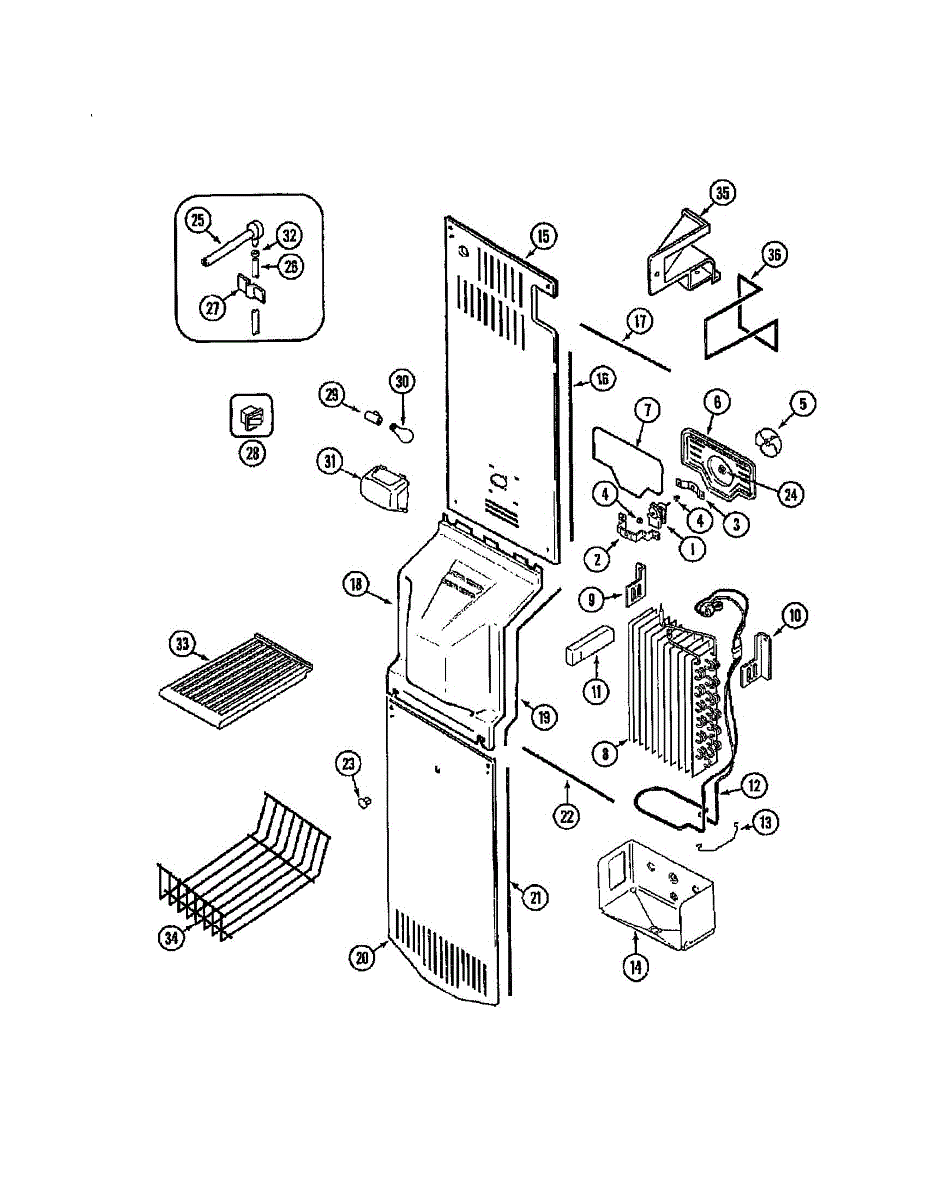 Parts for Admiral HMG601080: Freezer Compartment Parts ...