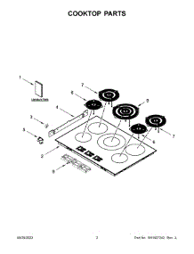 Kitchenaid KCIG550JBL01 Gas Cooktop Parts | Diagrams & OEM Fast Ship