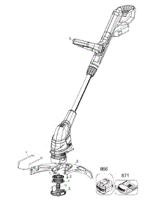Black & Decker LST220 TYPE 1 Electric Line Trimmer Parts | Diagrams ...