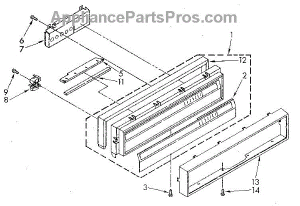 Parts for Kenmore 665.1688582 (6651688582, 665 1688582): Console Parts ...