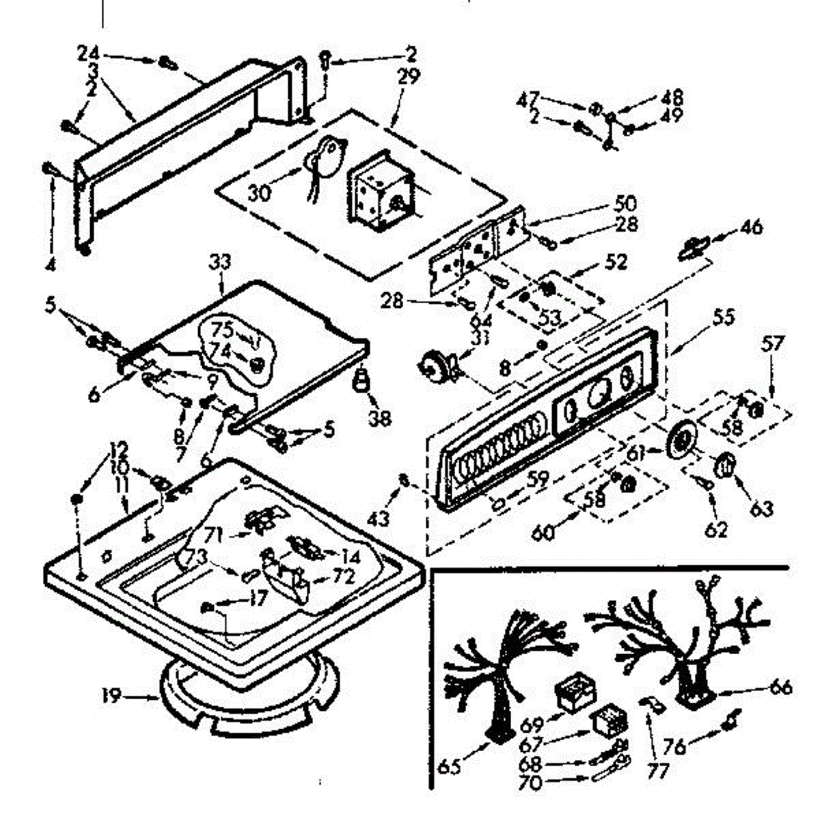 Parts for Kenmore 110.6824580 (1106824580, 110 6824580): Top And ...