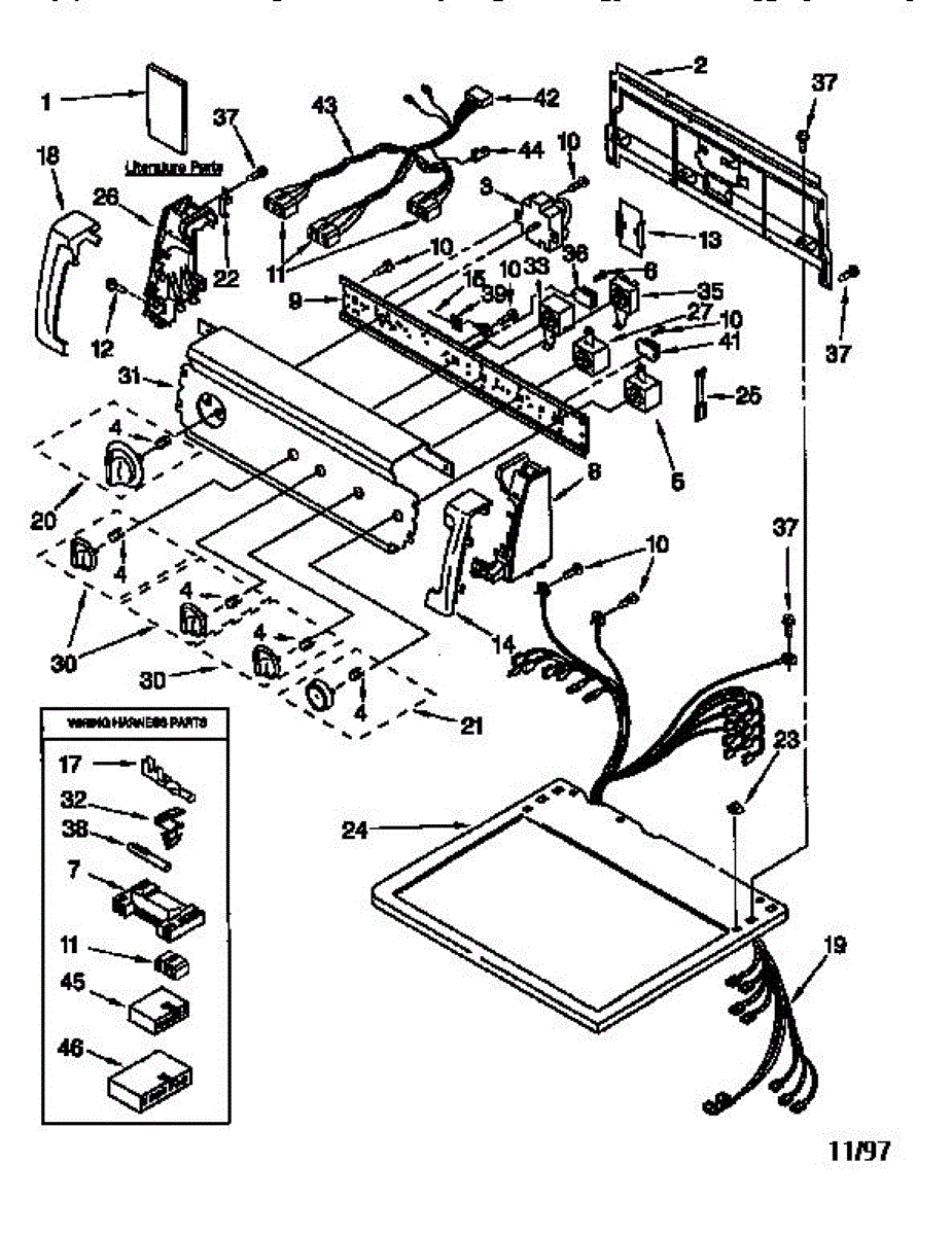 Parts for Kenmore 110.68942890 (11068942890, 110 68942890): Top And ...