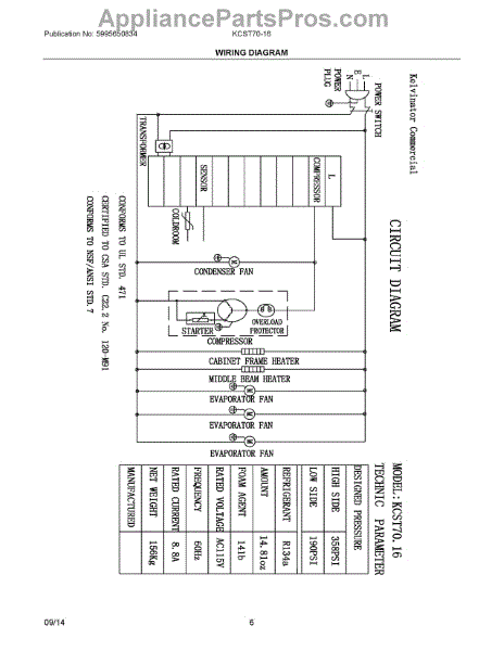 Parts for Electrolux KCST7016: 03 - Wiring Diagram Parts ...
