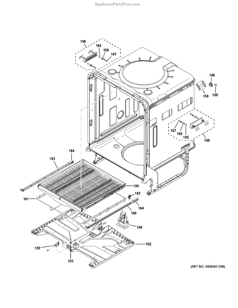 Parts for Ge CDT875M5N7S5: Body Parts (2) Parts - AppliancePartsPros.com