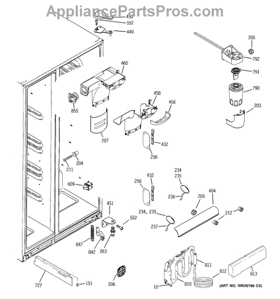 Parts for Ge DSE26JSECCSS: Fresh Food Section Parts ...