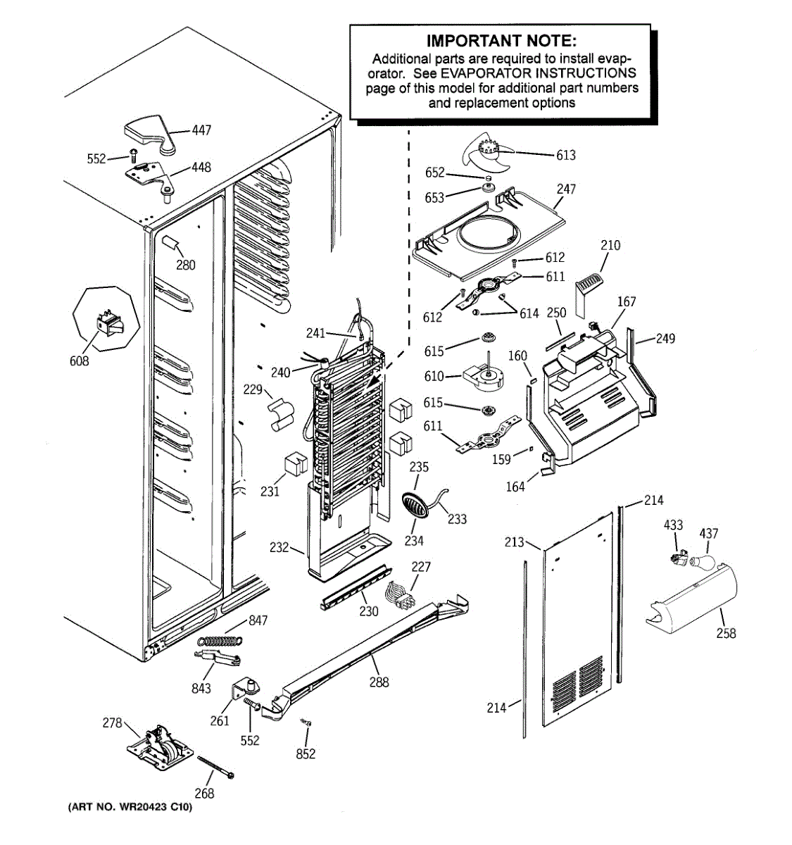 Parts for Ge GSE26GGECCBB: Freezer Section Parts - AppliancePartsPros.com
