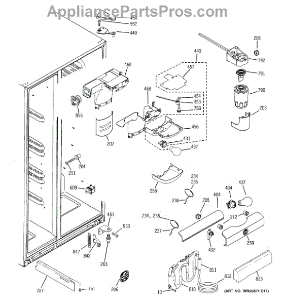 Parts for Ge GSE26GGECCBB: Fresh Food Section Parts ...