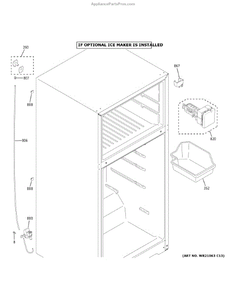 Parts for Ge GTE18DCNGRSA: Ice Maker Parts - AppliancePartsPros.com
