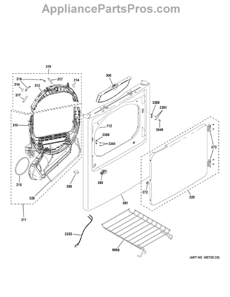 Parts for Ge HTX26EASW0WW: Front Panel Door Parts - AppliancePartsPros.com