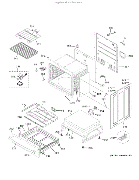 Parts for Ge JS760DP7WW: Body Parts - AppliancePartsPros.com