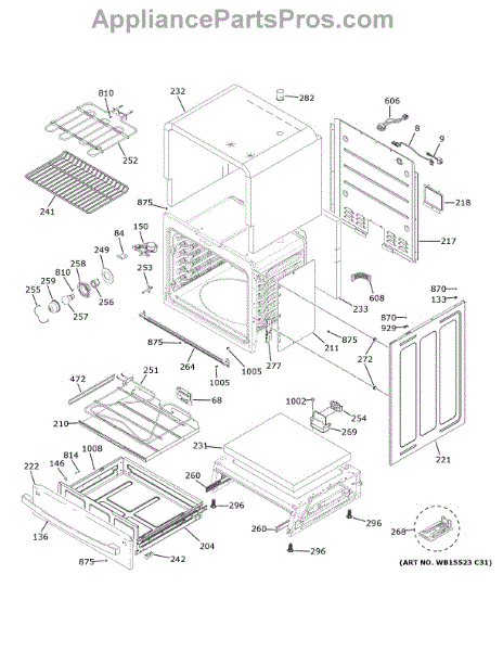 Parts for Ge JS760EP2ES: Body Parts - AppliancePartsPros.com