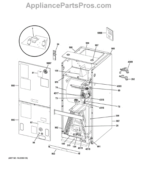 Parts for Ge NAM24V2TA452: Room Air Conditioner Parts ...