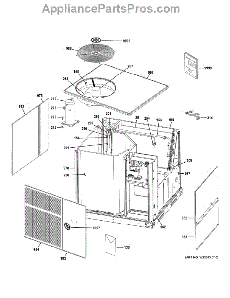 Parts for Ge NP14H24S02: Body Parts - AppliancePartsPros.com