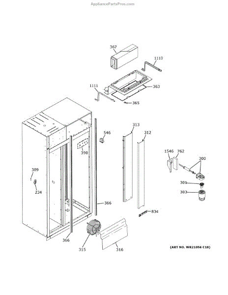 Parts for Ge PSB48YSRESS: Fresh Food Section Parts - AppliancePartsPros.com