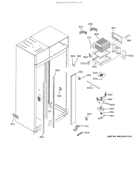 Parts for Ge ZISS360DNGSS: Freezer Section Parts - AppliancePartsPros.com