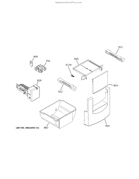 Parts for Ge ZISS480NNBSS: Ice Maker & Dispenser Parts ...