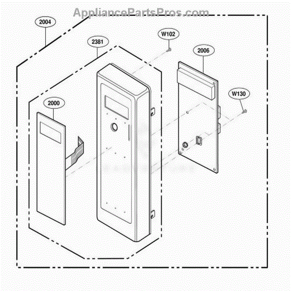 Parts for Lg DFS11EA: Control Panel Parts 4 Parts - AppliancePartsPros.com