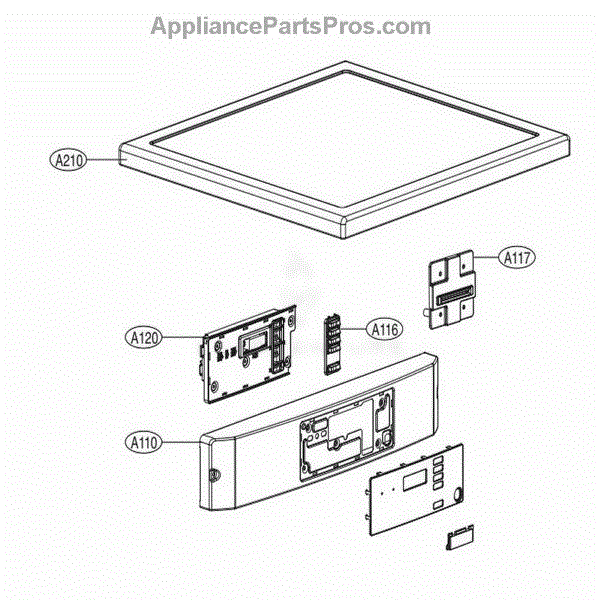 Parts for Lg GD1329CGD: Control Panel And Plate Assembly Card Type ...