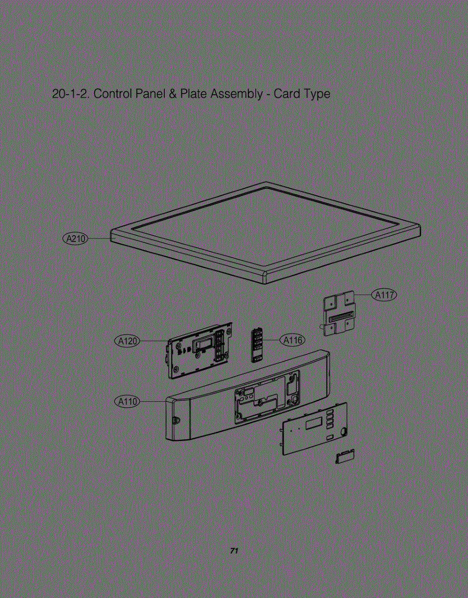 Parts for Lg GDL1329CED9: Control Panel And Plate Assembly Card Type ...