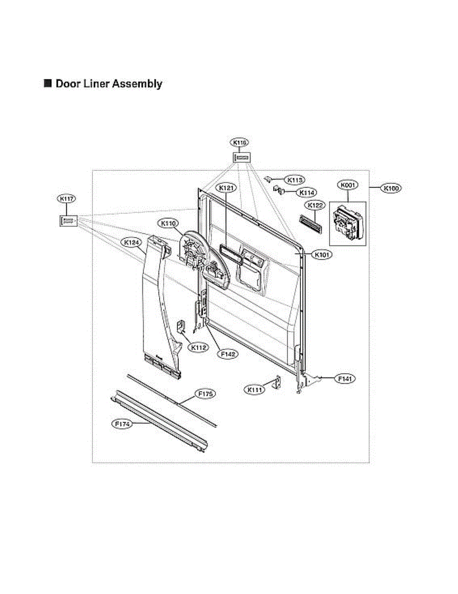 Parts for Lg LDF5678SS: Door Liner Assy Parts - AppliancePartsPros.com
