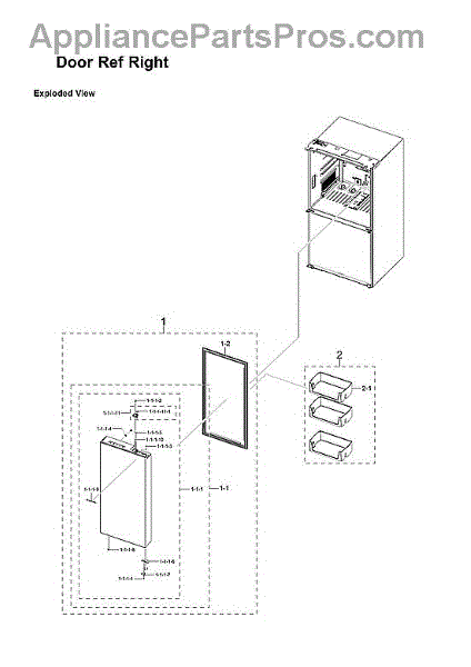 Parts for Samsung RF29A9671SR/AA: Right Refrigerator Door Parts ...