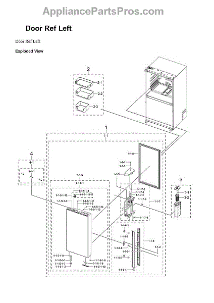 Parts for Samsung RF29BB8200APAA: Left Refrigerator Door Parts ...