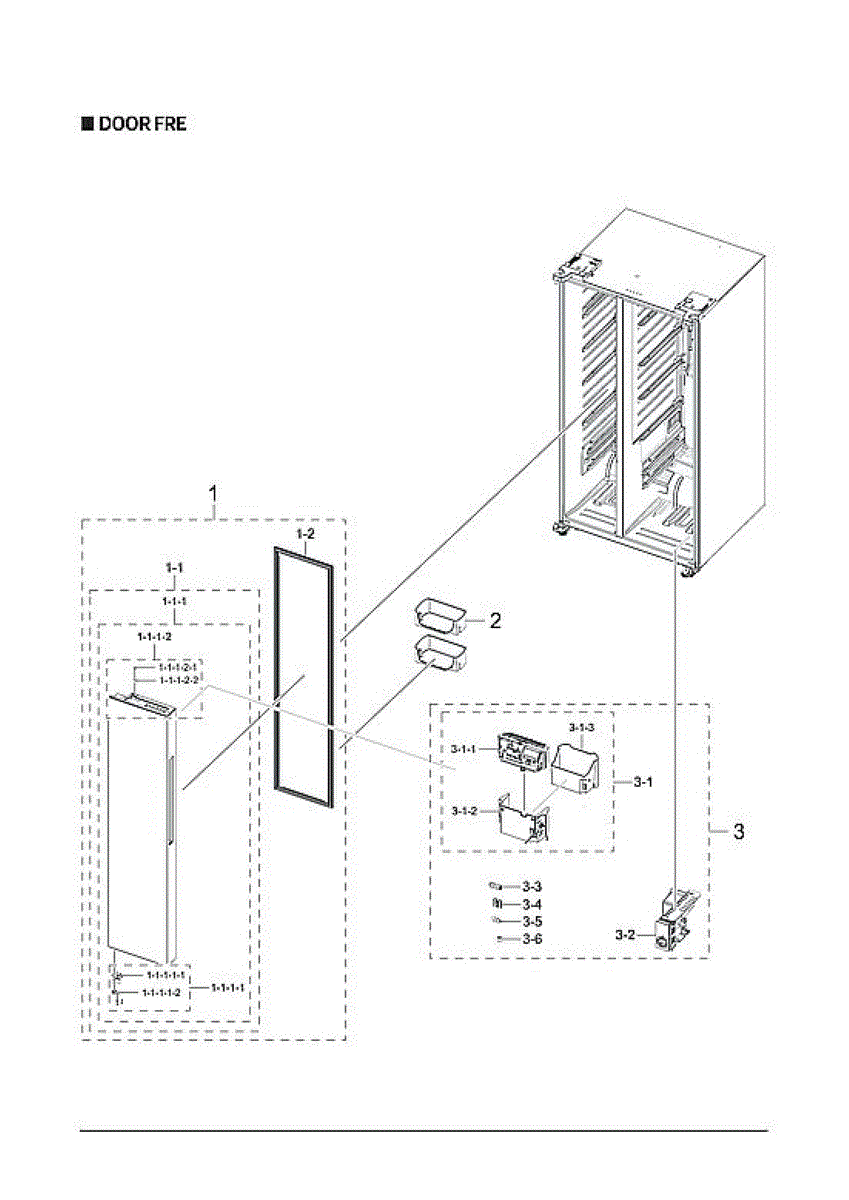 Parts for Samsung RS28A5F61SR/AA-00: Freezer Door Parts ...